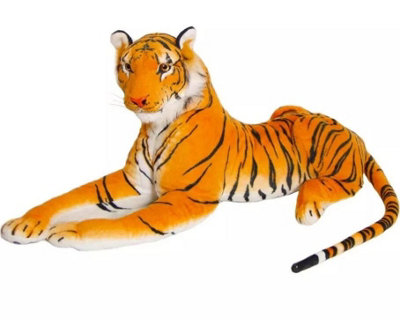160Cm Giant Plush Lying Tiger Stuffed Animal Soft Cuddly Large Kids Realistic