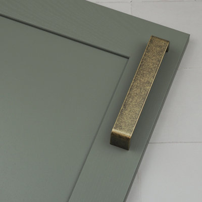 160mm Antique Brass Kitchen Cabinet Handle Rustic Gold D-Bar Cupboard ...