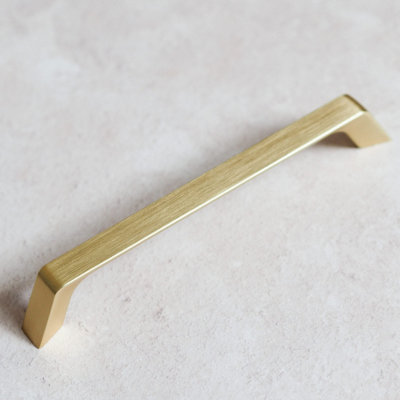 160mm Brushed Brass D Cabinet Handle