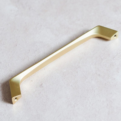 160mm Brushed Brass D Cabinet Handle