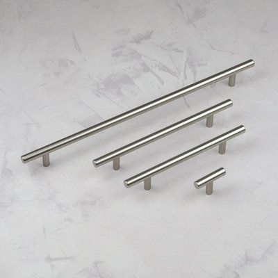 160mm Brushed Nickel Cabinet Handle Grey Kitchen Cupboard Door Drawer ...