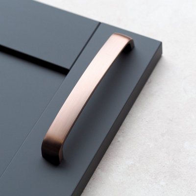 160mm Copper Cabinet Handle Brushed Antique Rose Gold Kitchen Cupboard ...