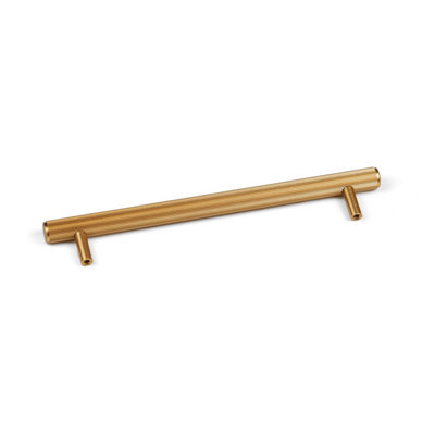 160mm Gold Brass Cabinet Pull Textured Grooved Kitchen Cupboard Door ...