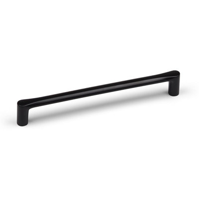 160mm Matt Black Bevelled Edge D Bar Cabinet Handle Furniture Door ...