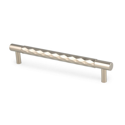 160mm Polished Nickel Diamond Cut Cabinet Handle Kitchen Cupboard Door ...