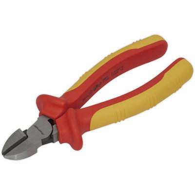 160mm Side Cutter Pliers - Hardened Cutting Edges - Soft Grip - VDE ...
