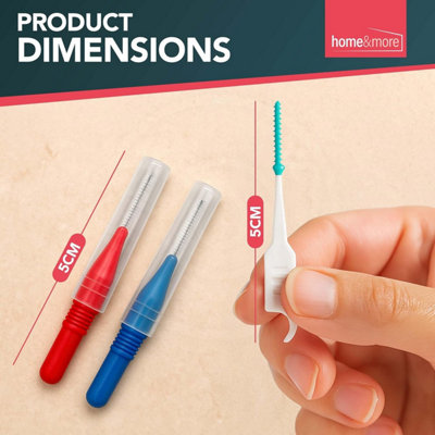 160pcs Green Interdental Brushes and 20pcs Red and Blue Floss Picks for ...