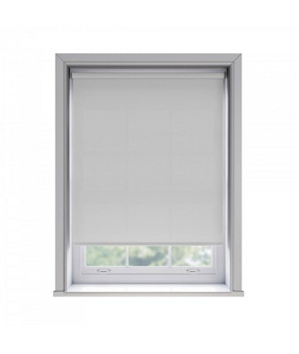 165cm No Drill White Thermal Blackout Roller Blind (170cm Drop)