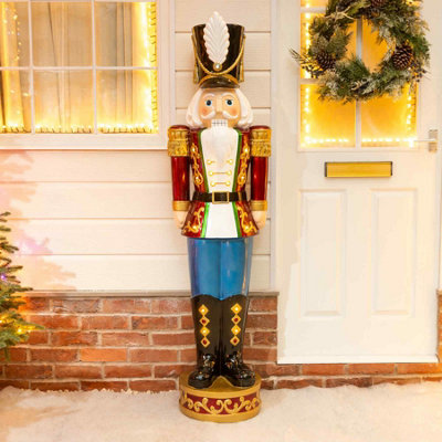 168cm Traditional LED Nutcracker - Red, White and Blue