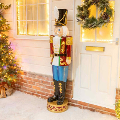 168cm Traditional LED Nutcracker - Red, White and Blue