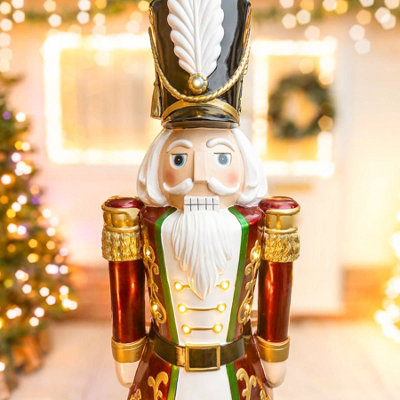 168cm Traditional LED Nutcracker - Red, White and Blue