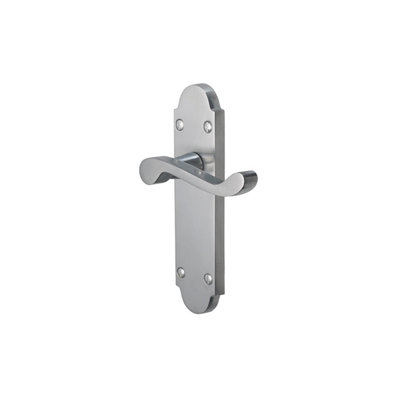 168mm Vision Indus Shaped Scroll Lever Latch Handles - Satin Chrome