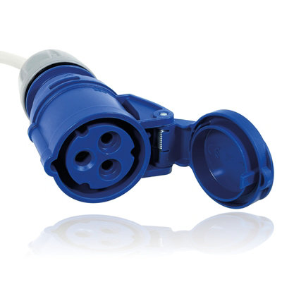 16A Converter Lead 13A UK Mains Plug Adaptor Caravan 3 Pin Electric ...