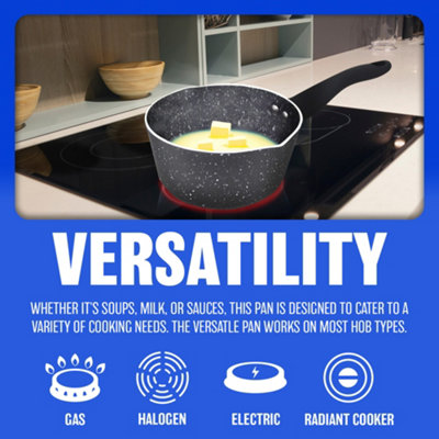 16cm Non Stick Aluminum Milk Pan For Cooking Foods Sauces Kitchen ...