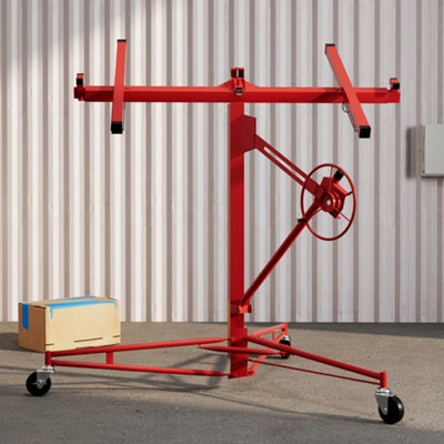 16ft Maximum Height Red Coated Mobile Drywall Hoist Heavy Duty ...