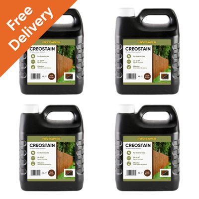 16L Creostain Fence Stain & Shed Paint (Dark Brown) - Creosote ...