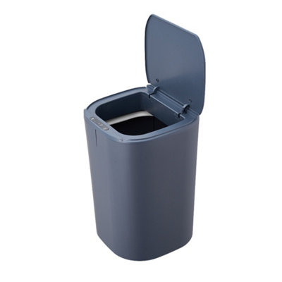 16L Grey Automatic Touchless Motion Rubbish Bin with Soft-Close Lid and ...