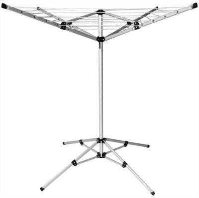 16M Clothes Airer Portable Rotary Washing Line 4 Arm Free Standing ...