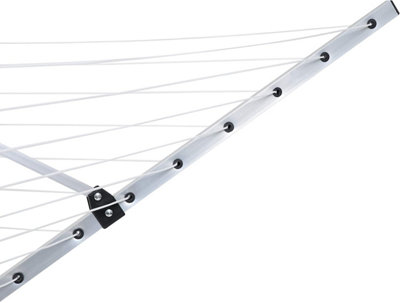 16M Clothes Airer Portable Rotary Washing Line 4 Arm Free Standing ...