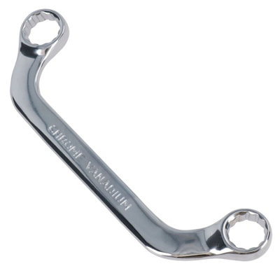 16mm + 17mm Half Moon Ring C Obstruction Spanner Wrench 12 Sided Bi-hex