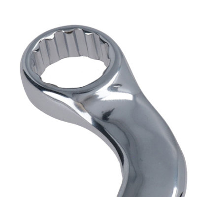 16mm + 17mm Half Moon Ring C Obstruction Spanner Wrench 12 Sided Bi-hex