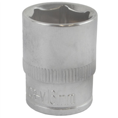 16mm 3/8" Drive Shallow Metric Socket Single Hex / 6 sided Bergen