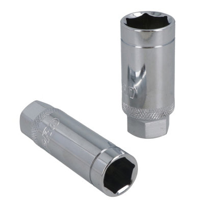 16mm and 21mm 3/8" Drive Spark Plug Socket Remover Installer Tool 6 Sided