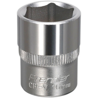 16mm Forged Steel Drive Socket with 3/8" Square Drive and Chrome ...