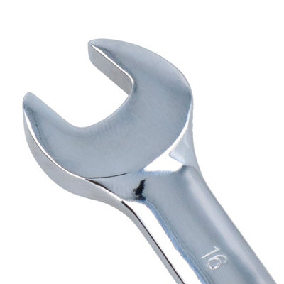 16mm Reversible Cranked Offset Ratchet Combination Spanner Wrench 72 Teeth