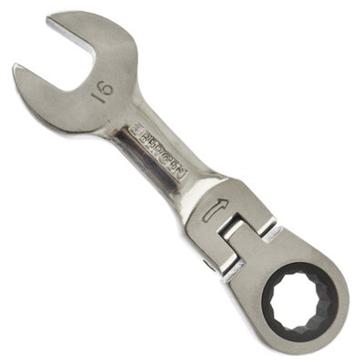 16mm Stubby Flexi Ratchet Combination Spanner Metric Wrench 72 Teeth ...