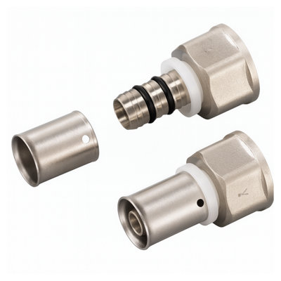 16mm x 1/2" Press Female Couplers (Pack of 5) - MLCP Pipe Fittings