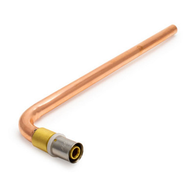 16mm x 15Cu Press Radiator Elbow Copper (Unplated)