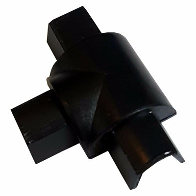 16mm x 8mm BLACK Smooth Fit 2 Way T Splitter Trunking Adapter Wall ...