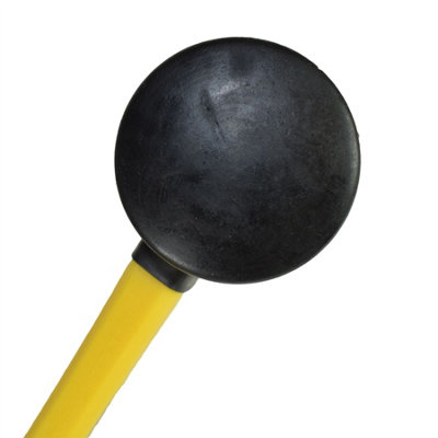 16oz Black Rubber Mallet Non marking Hammer With Fibreglass Handle ...