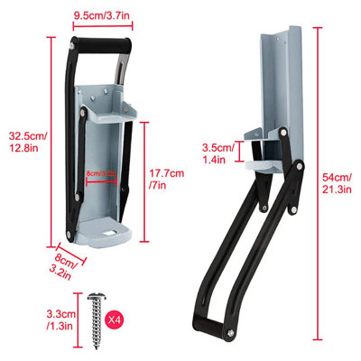 16oz Can Crusher with Bottle Opener Wall Mounted Manual Smasher 2 in 1 ...