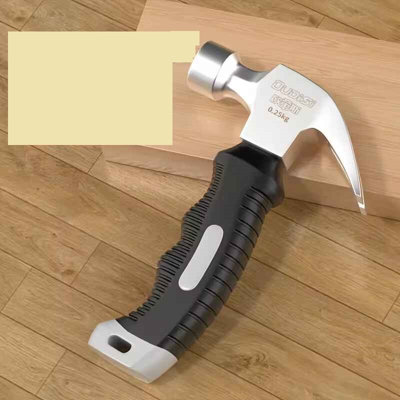 16oz Forged Steel Claw Hammer with Shock-Absorbing Fiberglass Handle