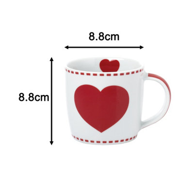 16pc Nordic Red Heart Dinner Set