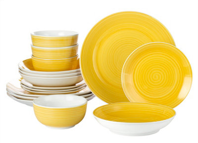 16pc Yellow Spinwash Dinner Set