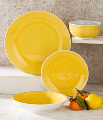 16pc Yellow Spinwash Dinner Set