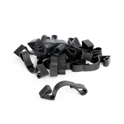 16Pcs Large Gutter Hooks Black - Heavy-Duty & Weather Resistant