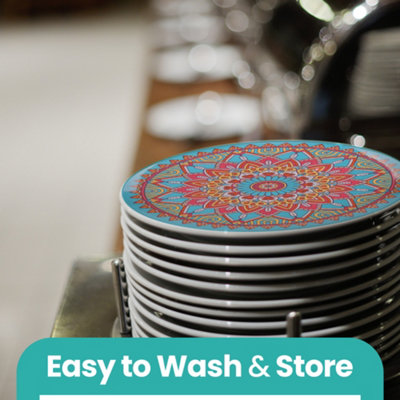 16pcs Melamine Dinnerware Set, Moroccan Design