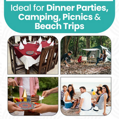 16pcs Melamine Dinnerware Set, Moroccan Design