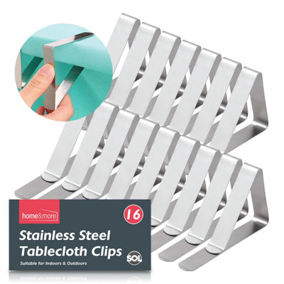 16pk Tablecloth Clips for Indoor and Outdoor Use - Keep Your Tablecloth ...