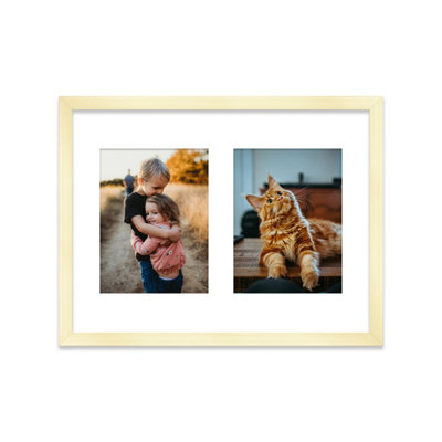 16x12 Inch 2 Opening Photo Collage Frame, Display Two 8x6 Inch Photos ...