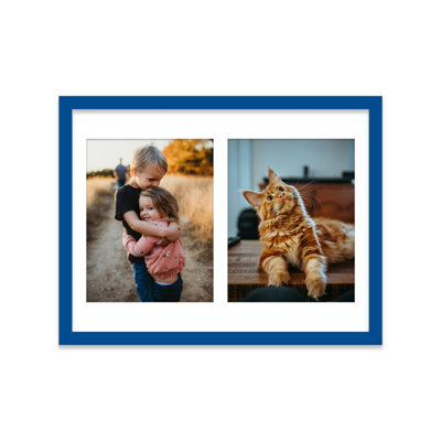 16x12 Inch 2 Opening Photo Collage Frame, Display Two 9x7 Inch Photos ...