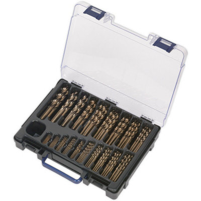 170-Piece HSS Cobalt Drill Bit Set with Split Point Tips for Precision ...