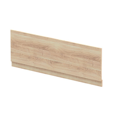 1700mm Straight Bath Front Panel and Plinth - Bleached Oak