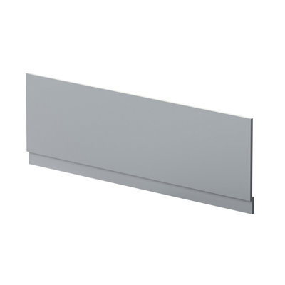 1700mm Straight Reversible Bath Front Panel & Plinth - Satin Grey