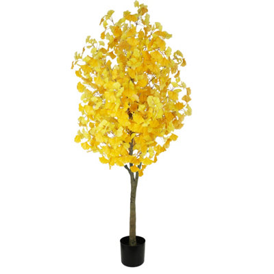 170cm Artificial Ginkgo Tree Indoor Artificial Potted Plant | DIY at B&Q