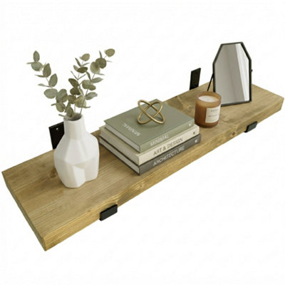 170cm Wooden Wall Shelf Antique Pine Top Notch Home & Living ...